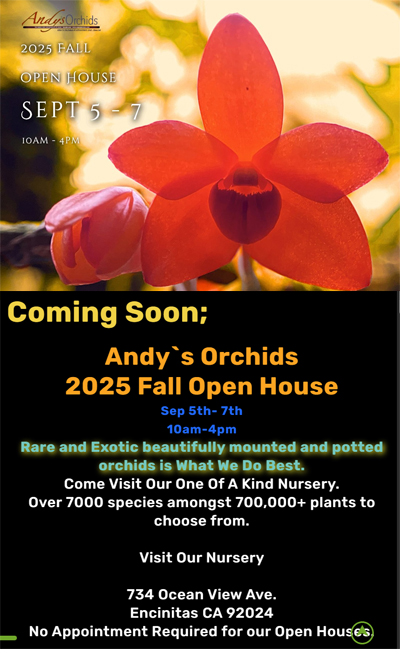 California Orchid Event Calendar, Shows and Festivals